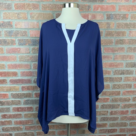 Charming Charlie | Tops | Nwt Charming Charlies Navy Blouse Sz S | Poshmark